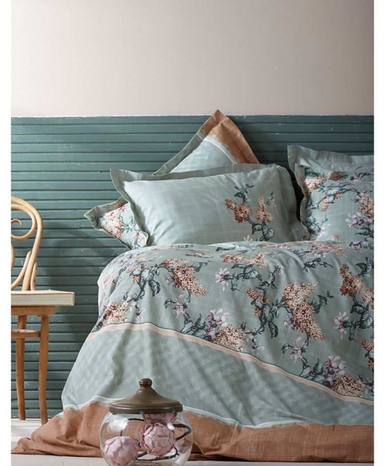 Купить постельное белье KARACA HOME перкаль LAYLA зеленое - Постель ...